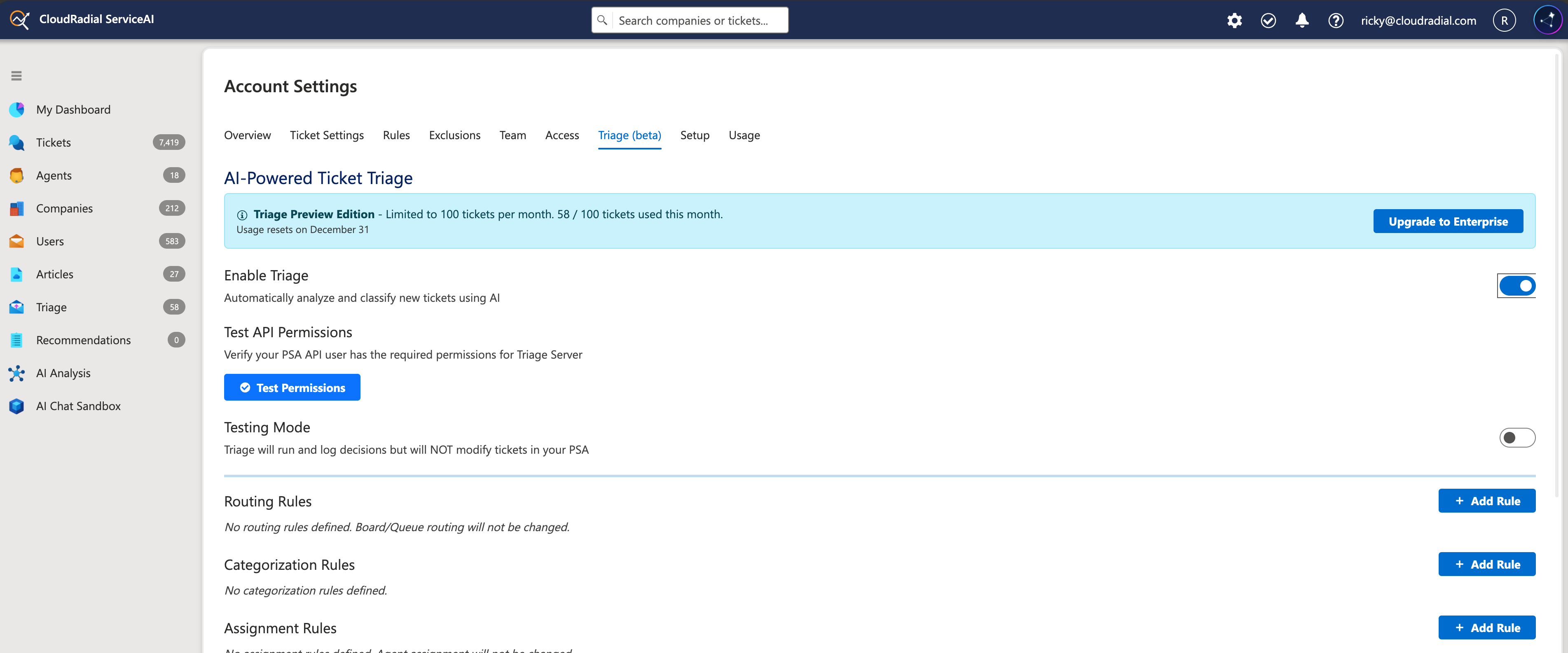 All About ServiceAI's Triage Feature – CloudRadial