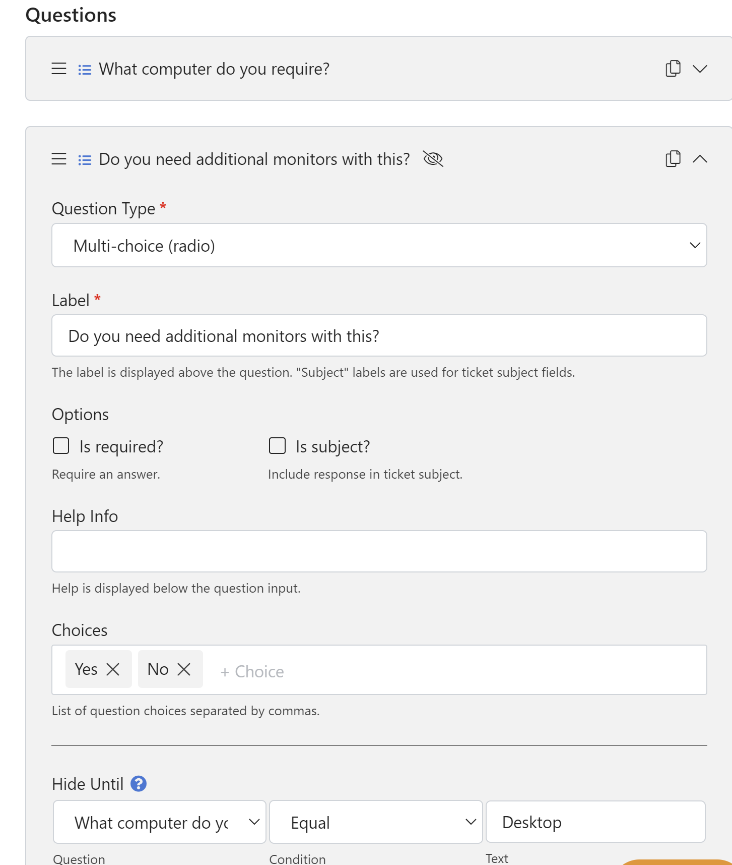 Creating Dynamic Form Questions – CloudRadial