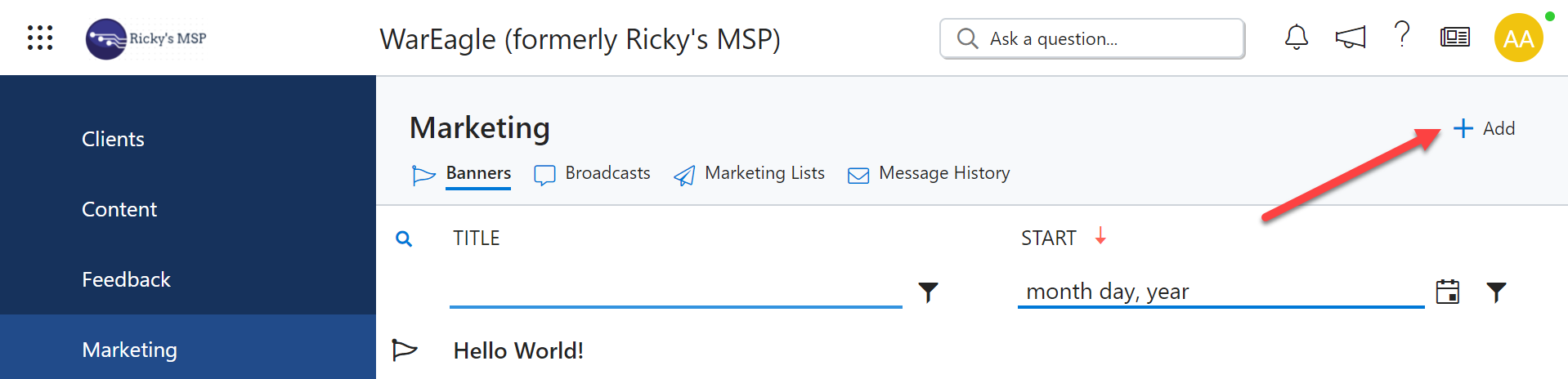 Using Banners – CloudRadial